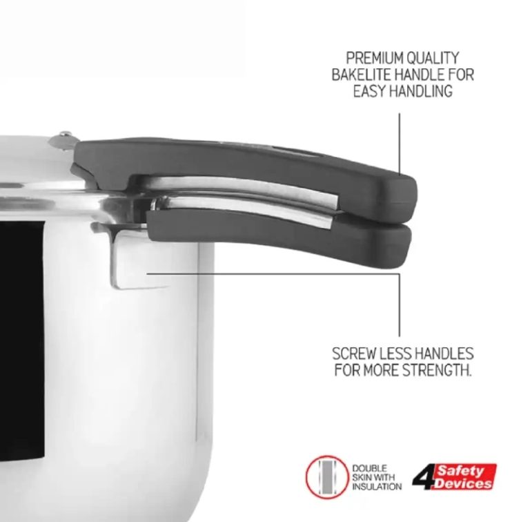 Alpha Pure Stainless Steel Pressure Cooker 7 liters Capacity - Baig ...