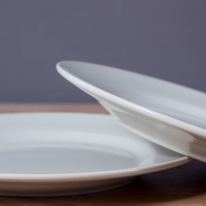 Ceramic White Rice Plate 25 cm microwave safe - Baig Store - Home Décor