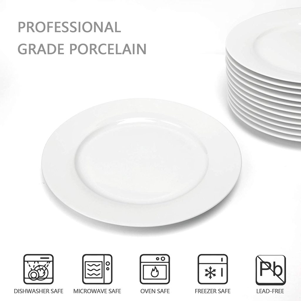 Ceramic White Rice Plate 25 cm microwave safe - Baig Store - Home Décor