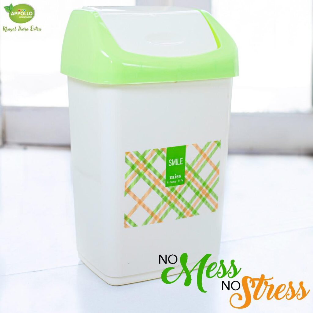Appollo Fresh Hut Bin Swing Top Dustbin - Baig Store - Home Décor