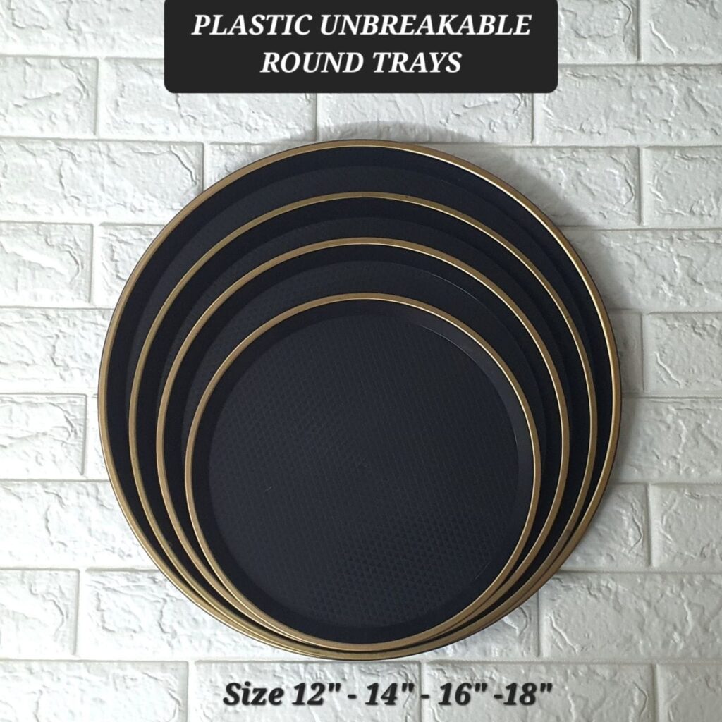 Plastic Unbreakable Round Trays - Baig Store - Home Décor